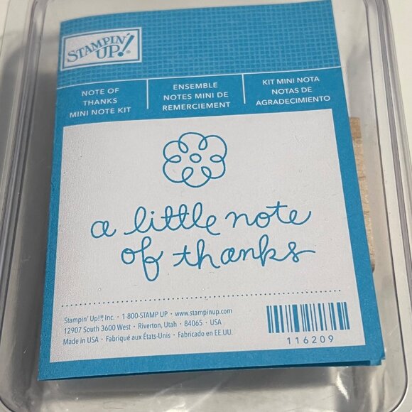 Stampin' Up! | Office | Stampin Up A Little Note Of Thanks Mini Note ...